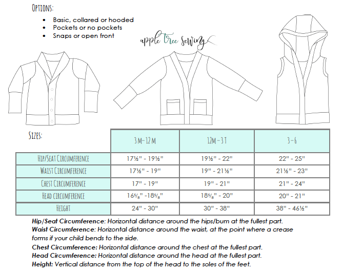 Little Kids Classic Cardigan - PDF Apple Tree Sewing Pattern – Apple ...